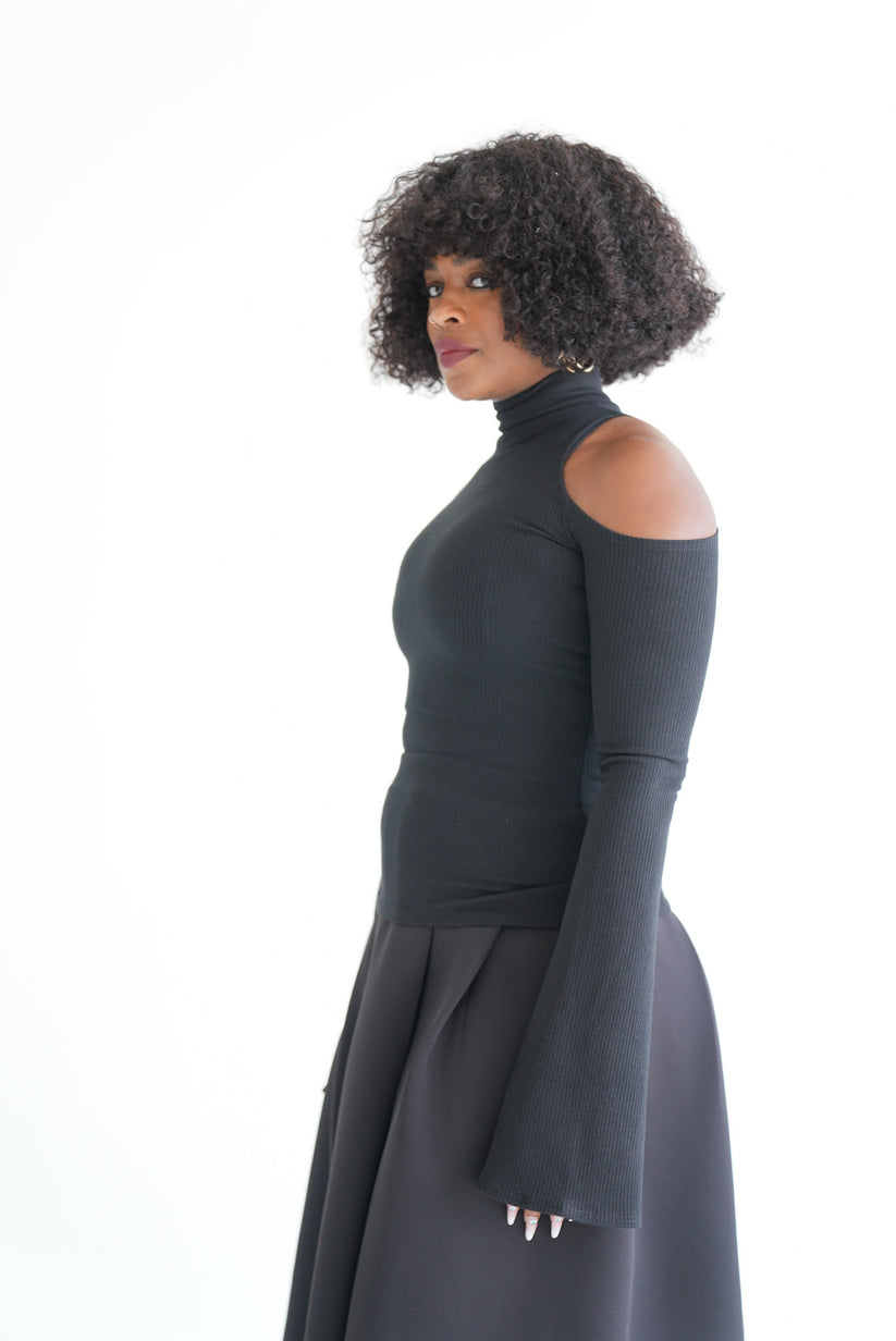 Tina Cut-Out Turtleneck – Something By Sonjia